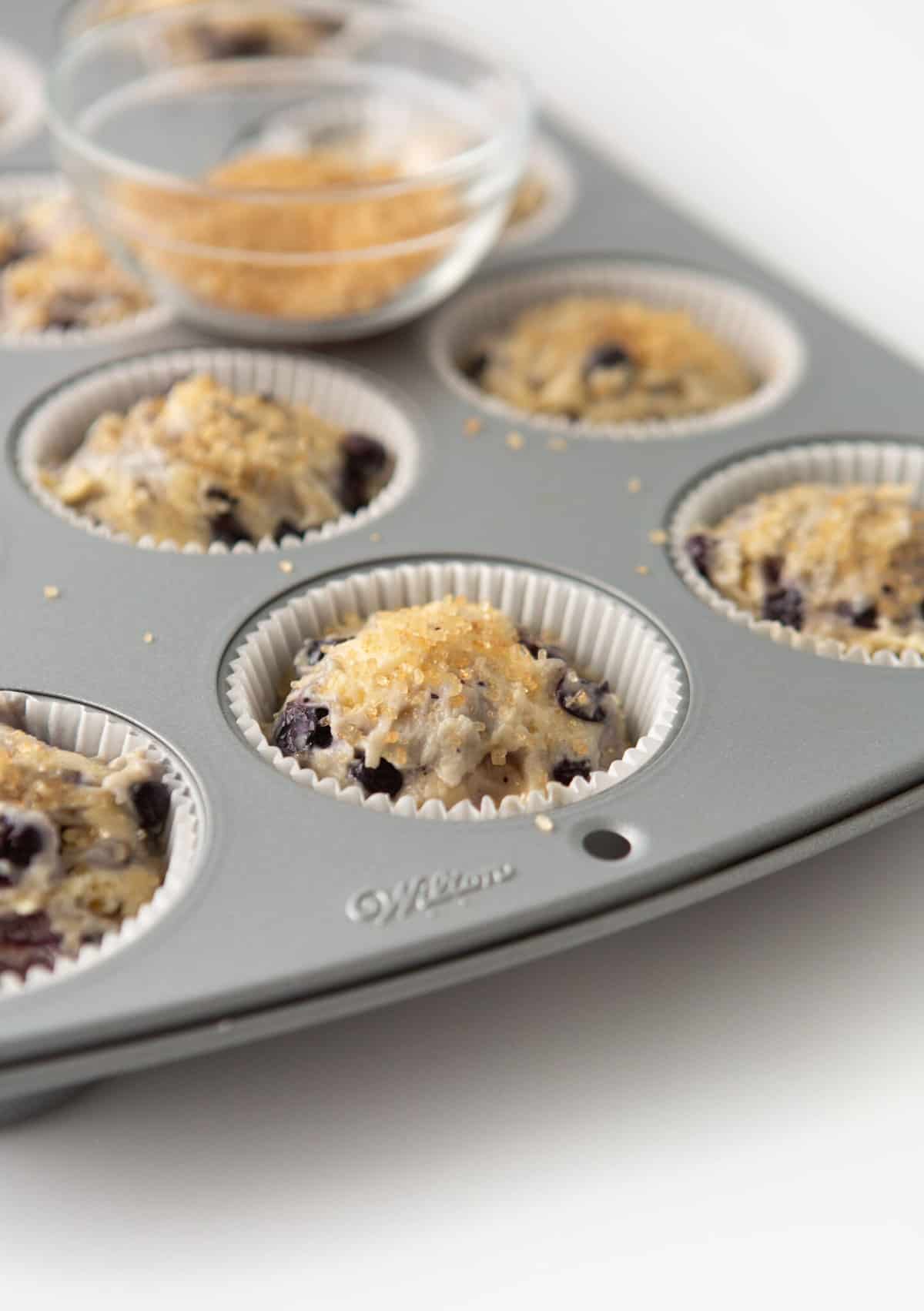 Moist Blueberry Muffins (with sour cream!) - Design Eat Repeat