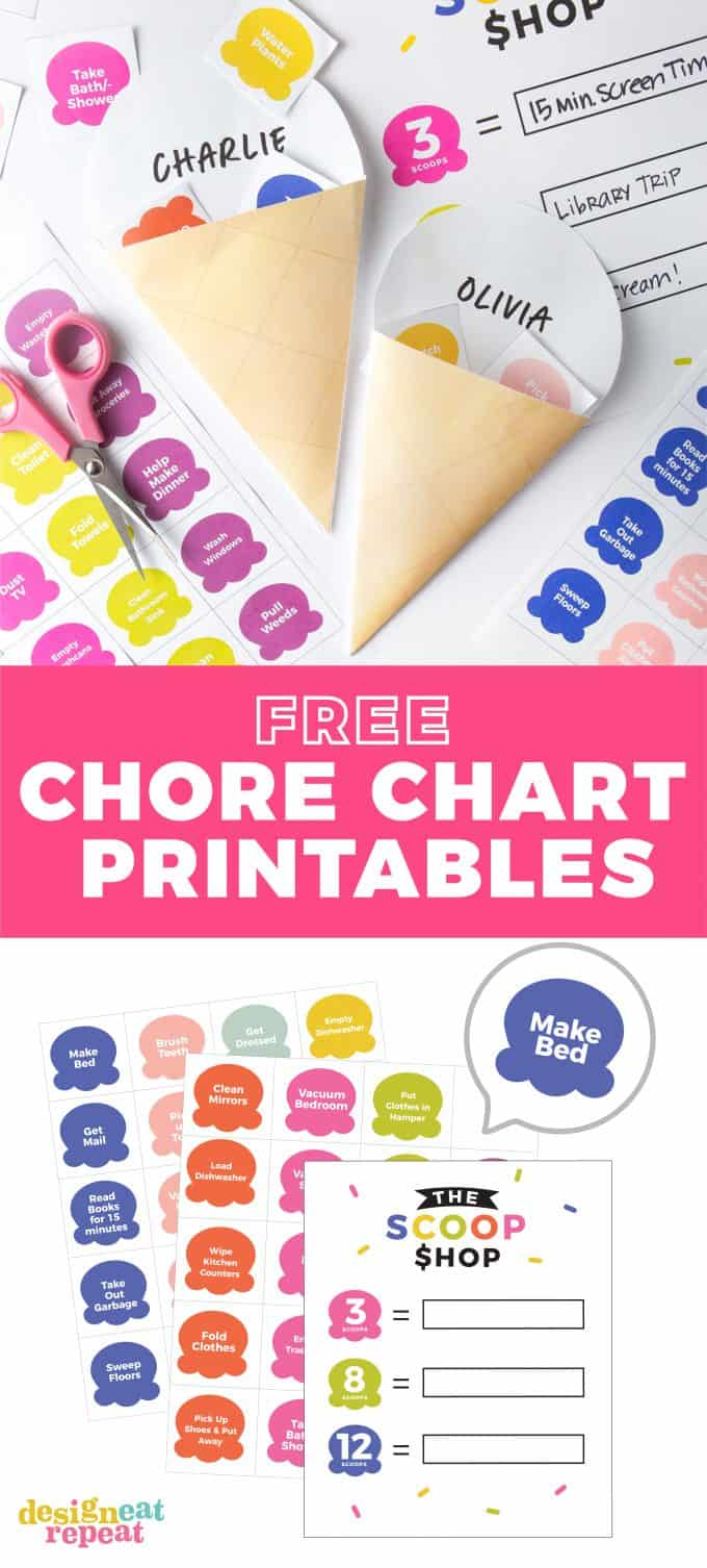 Ice Cream Printable Chore Chart (Free Downloadable Template!)