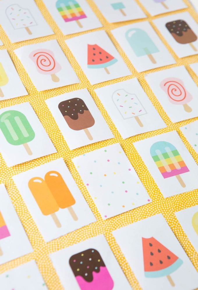 Popsicle Printable Memory Game - Design Eat Repeat
