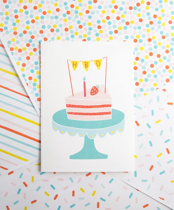 Free Printable Cake Birthday Card - Design Eat Repeat