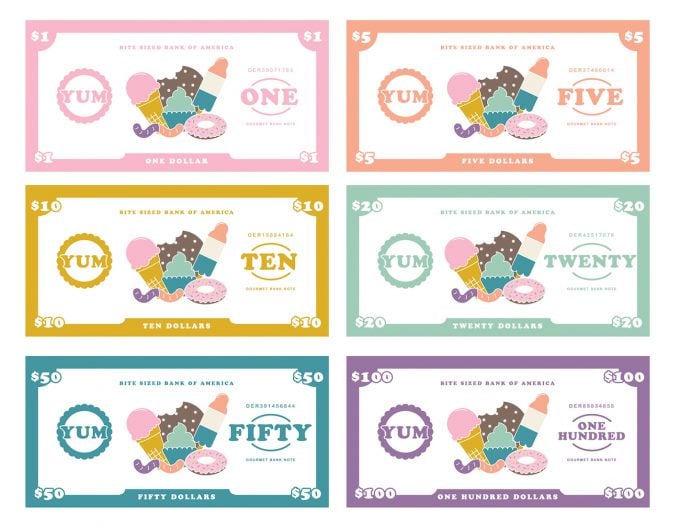 Free Printable Play Money for Kids - Design Eat Repeat