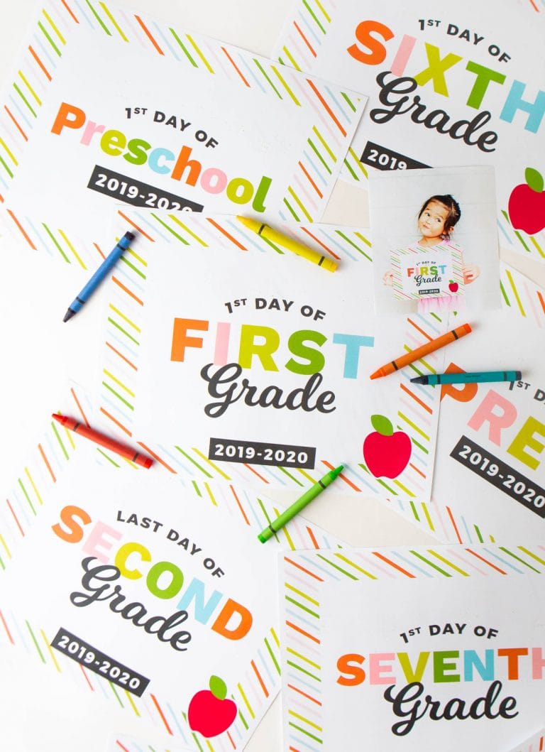 Printable Back to School Signs - Design Eat Repeat