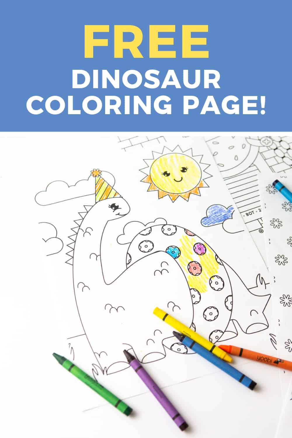 Printable Dinosaur Coloring Page - Design Eat Repeat