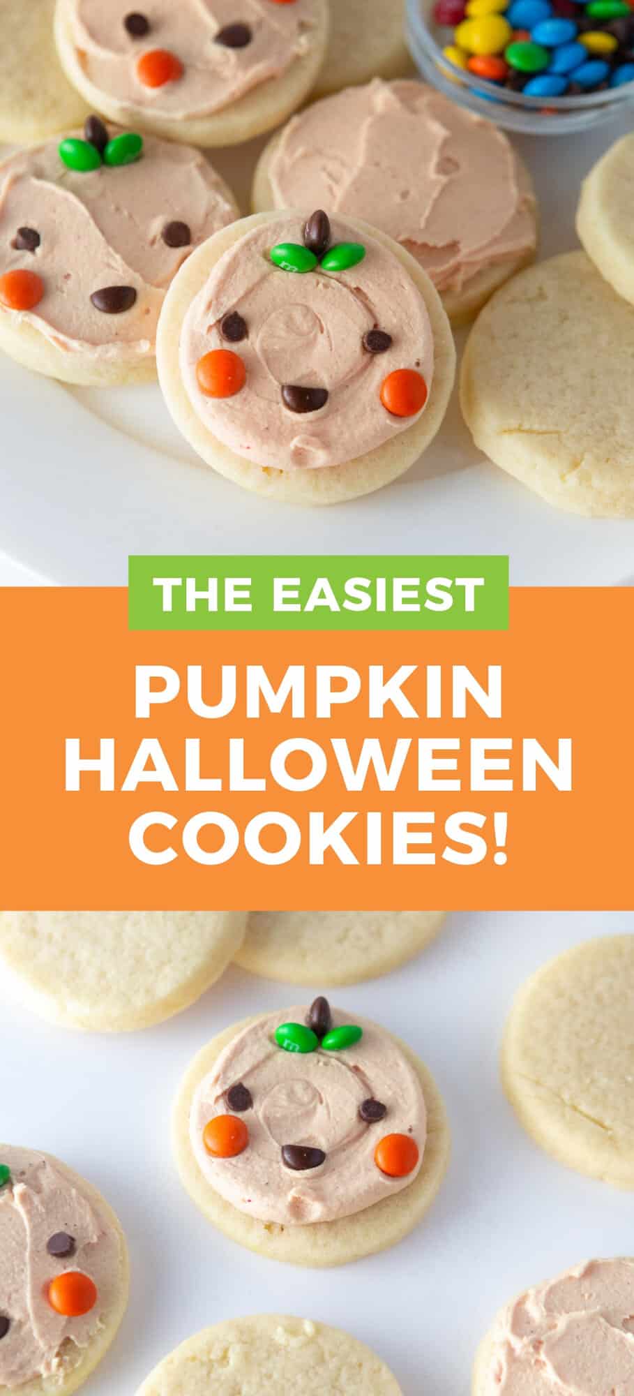 Easy Halloween Pumpkin Cookies - Design Eat Repeat