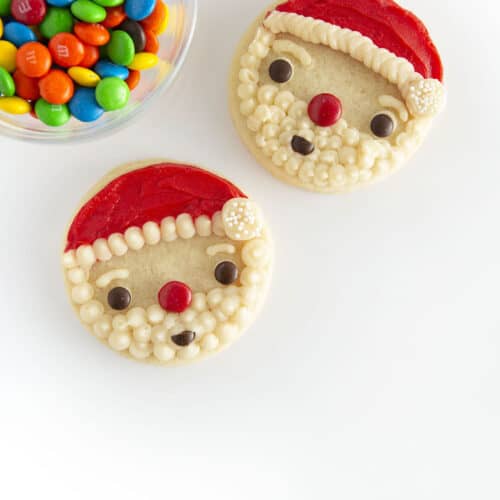 Santa Face Sugar Cookies - Design Eat Repeat