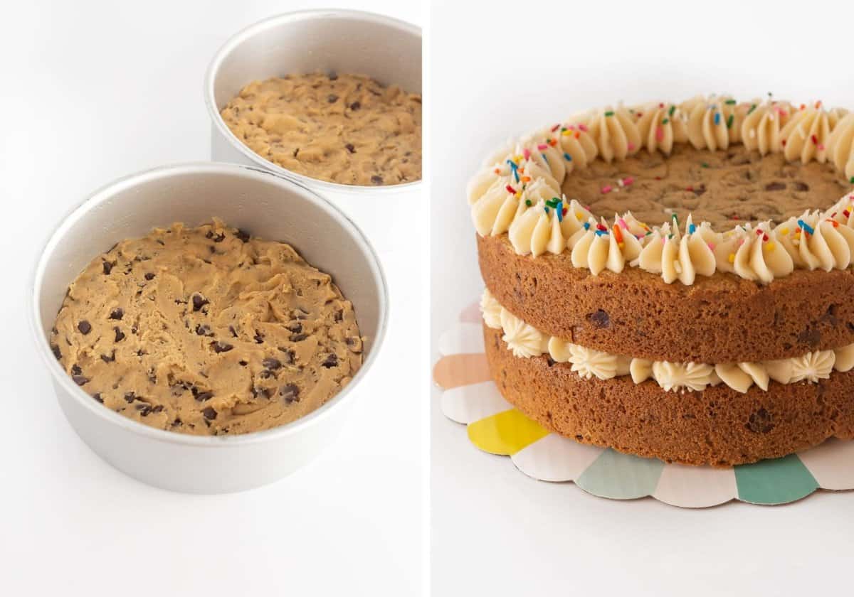 Double Layer Cookie Cake - Design Eat Repeat