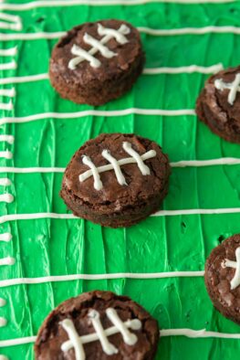 Mini Football Brownies - Design Eat Repeat