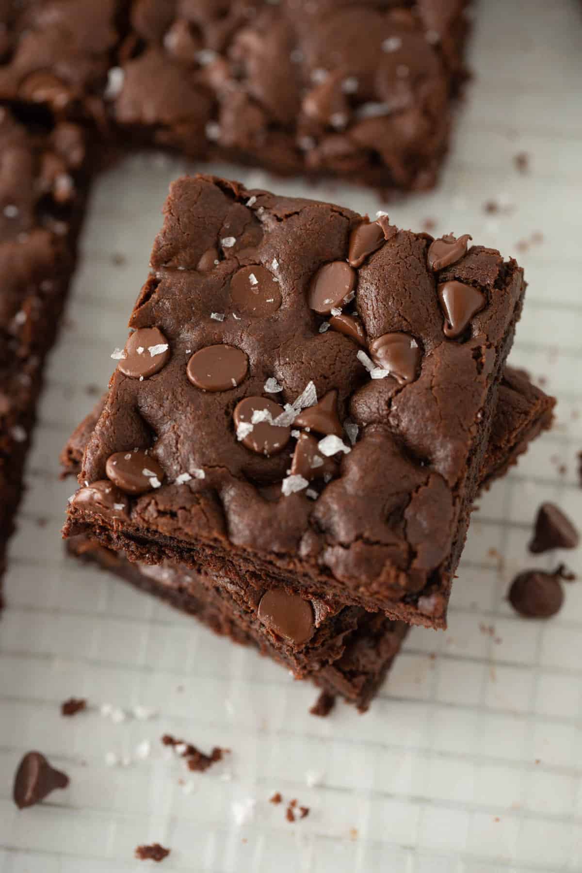 Double Chocolate Chip Cookie Bars - Design Eat Repeat