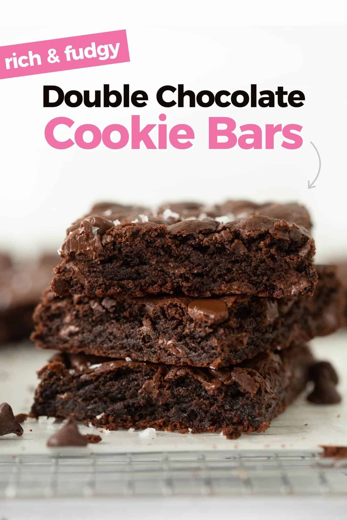 Double Chocolate Chip Cookie Bars - Design Eat Repeat