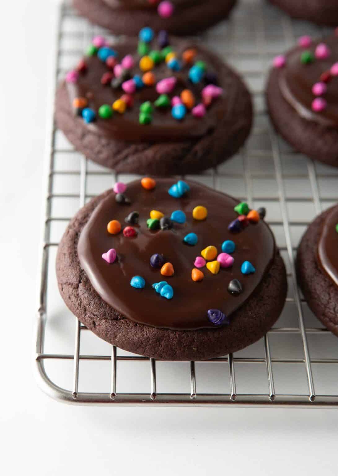 Fudgy Cosmic Brownie Cookies - Design Eat Repeat