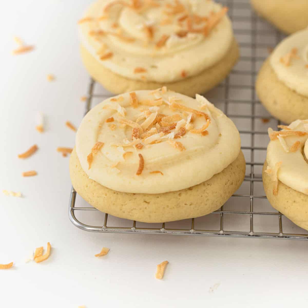 Frosted Coconut Sugar Cookies - Design Eat Repeat