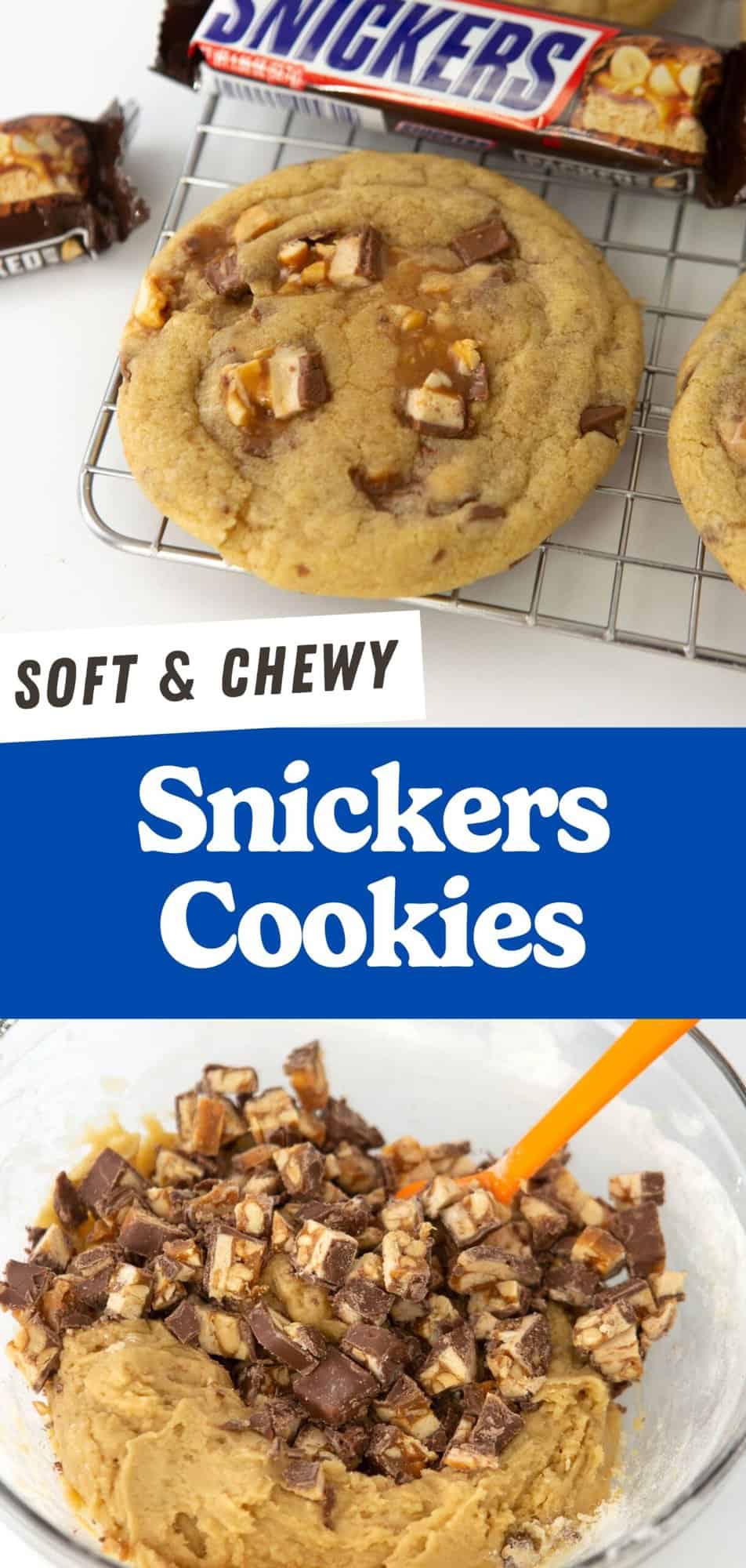 Chewy Snickers Cookies - Design Eat Repeat