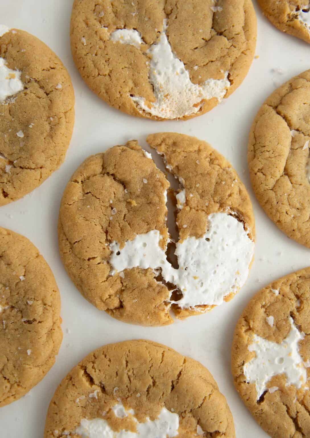 Chewy Fluffernutter Cookies - Design Eat Repeat