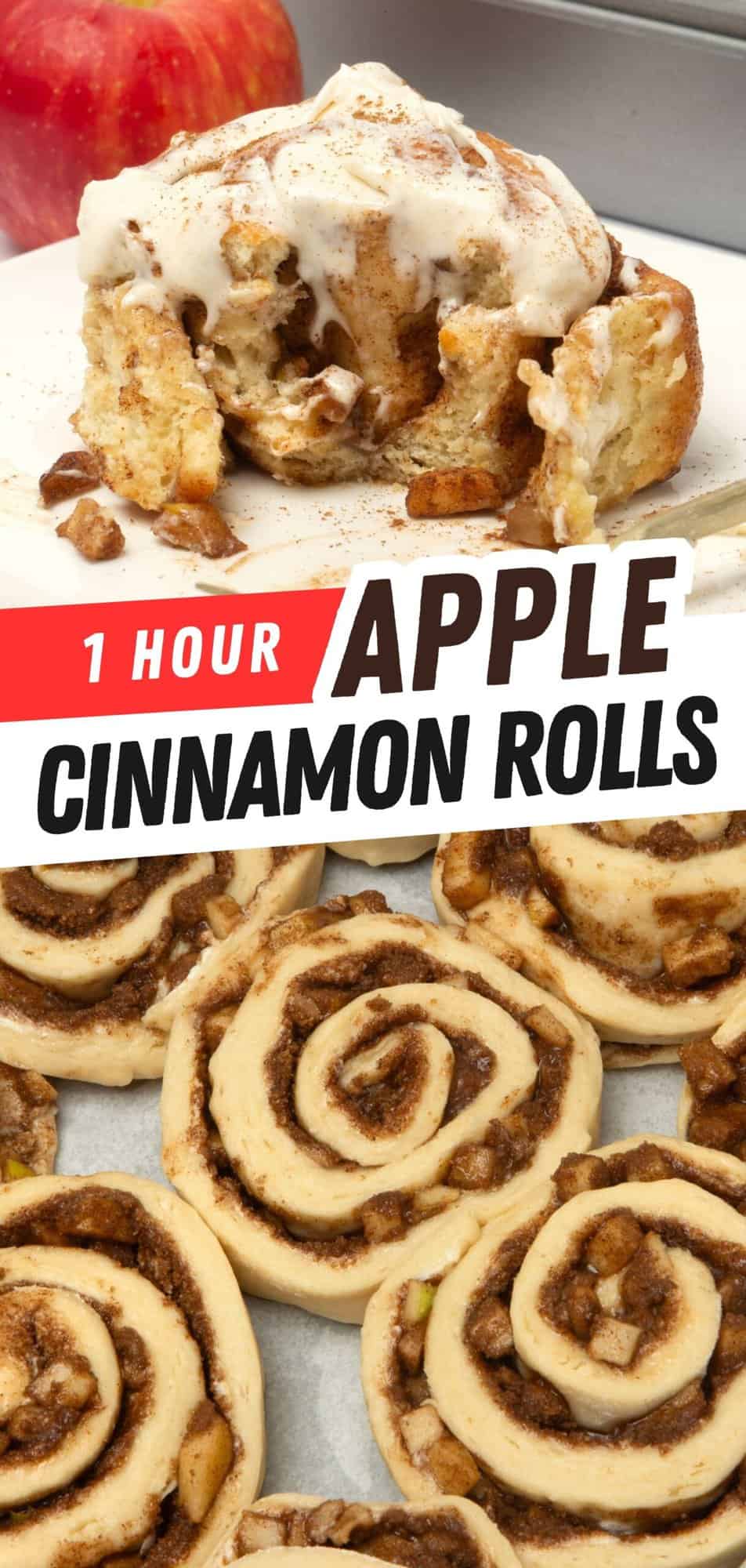 1-Hour Apple Cinnamon Rolls - Design Eat Repeat
