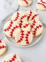 Baseball Sugar Cookies - Design Eat Repeat