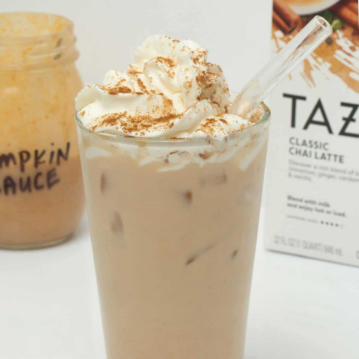 Iced Pumpkin Chai Latte - Design Eat Repeat