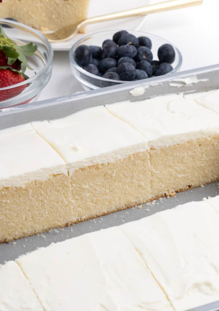Easy White Chantilly Cake (9x13" pan!) - Design Eat Repeat