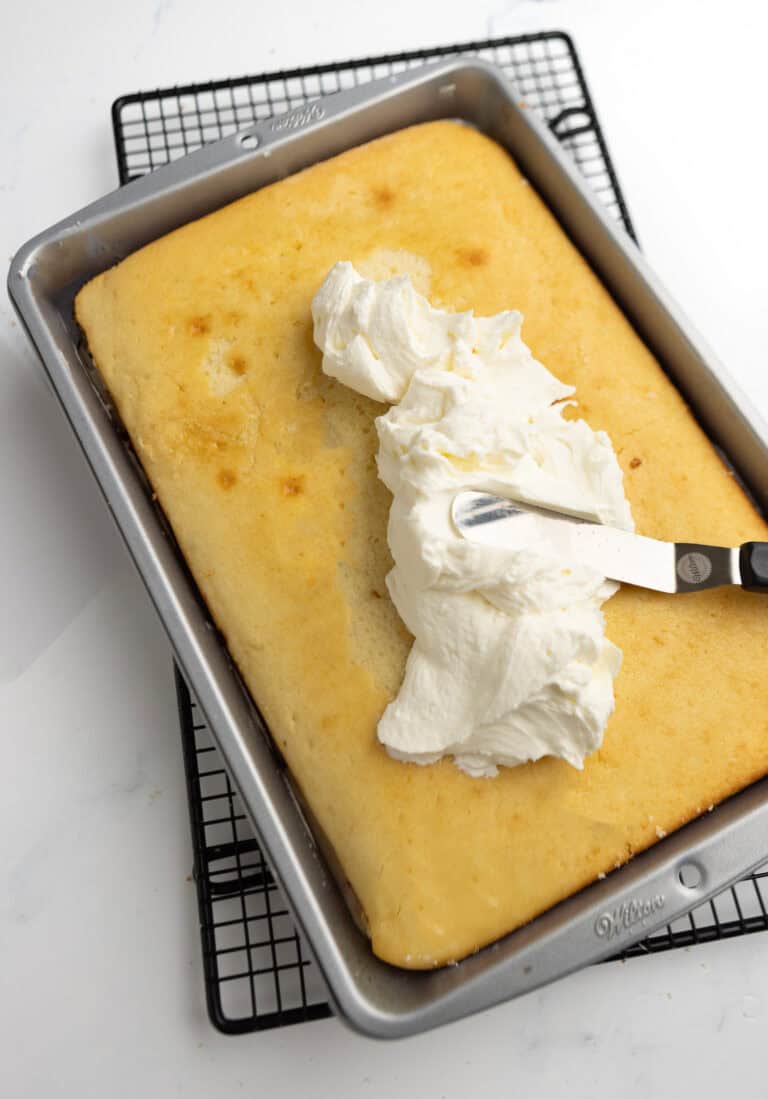 Easy White Chantilly Cake (9x13" pan!) - Design Eat Repeat