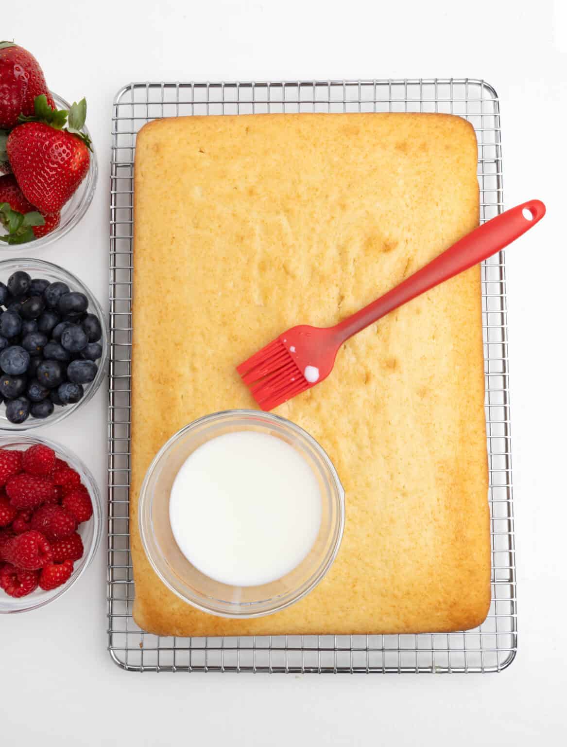 Easy White Chantilly Cake (9x13" pan!) - Design Eat Repeat