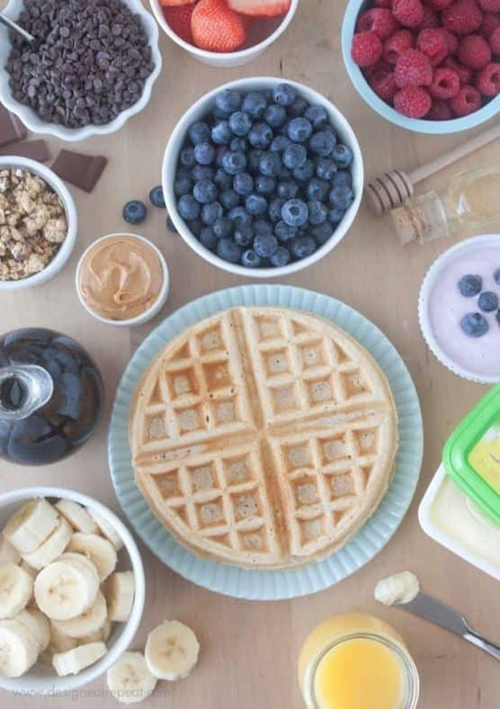 10 Easy Waffle Toppings for a Waffle Bar - Design Eat Repeat