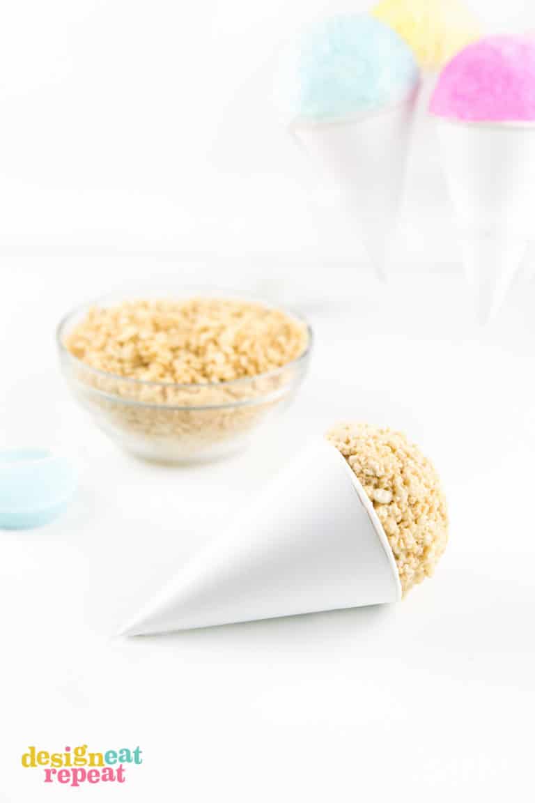 Easy Rice Krispies Snow Cones