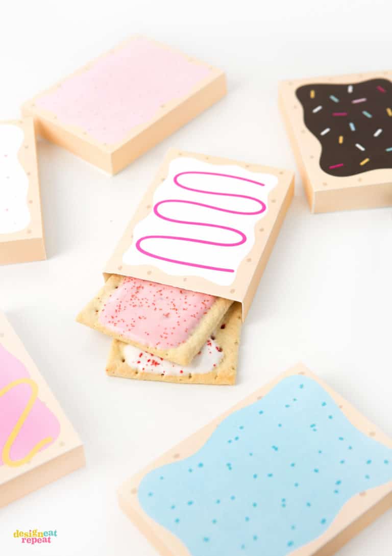 Toaster Pastry Gift Box Template - Design Eat Repeat