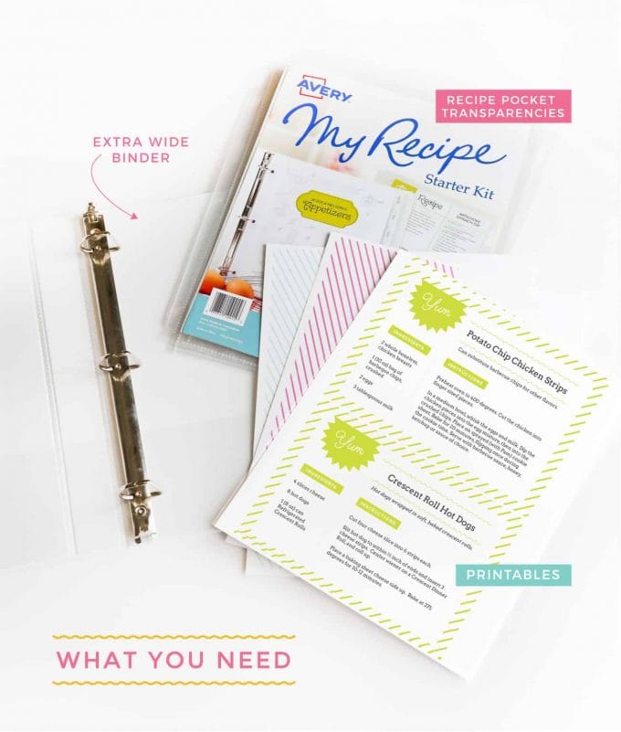 DIY Recipe Book (with Free Printable Recipe Binder Kit!)
