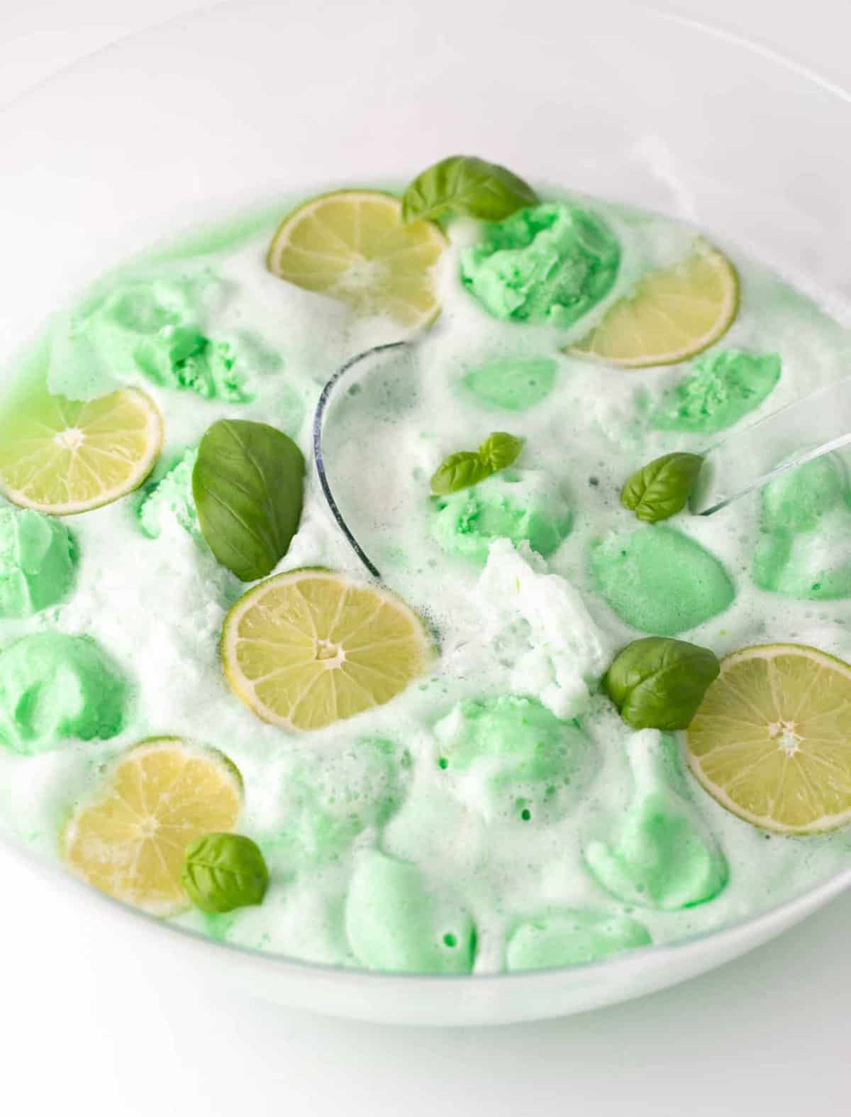 Lime Sherbet Punch, Party Punch Recipe - Design Eat Repeat
