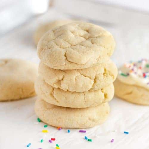 Soft & Pillowy No Roll Sugar Cookies - Design Eat Repeat