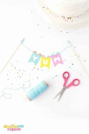Printable Cake Topper Banner